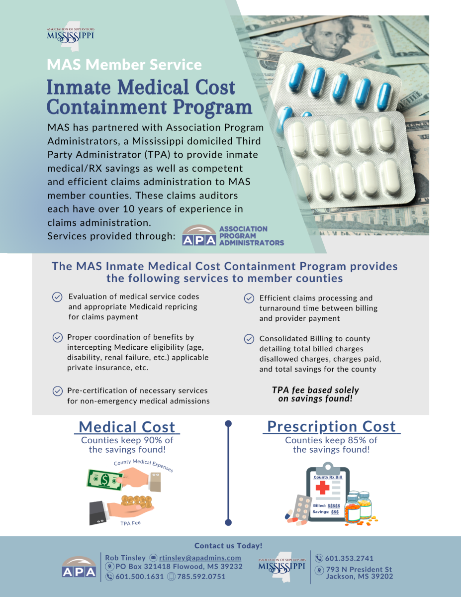Inmate Medical/Rx Cost Containment Program | Mississippi Association of ...